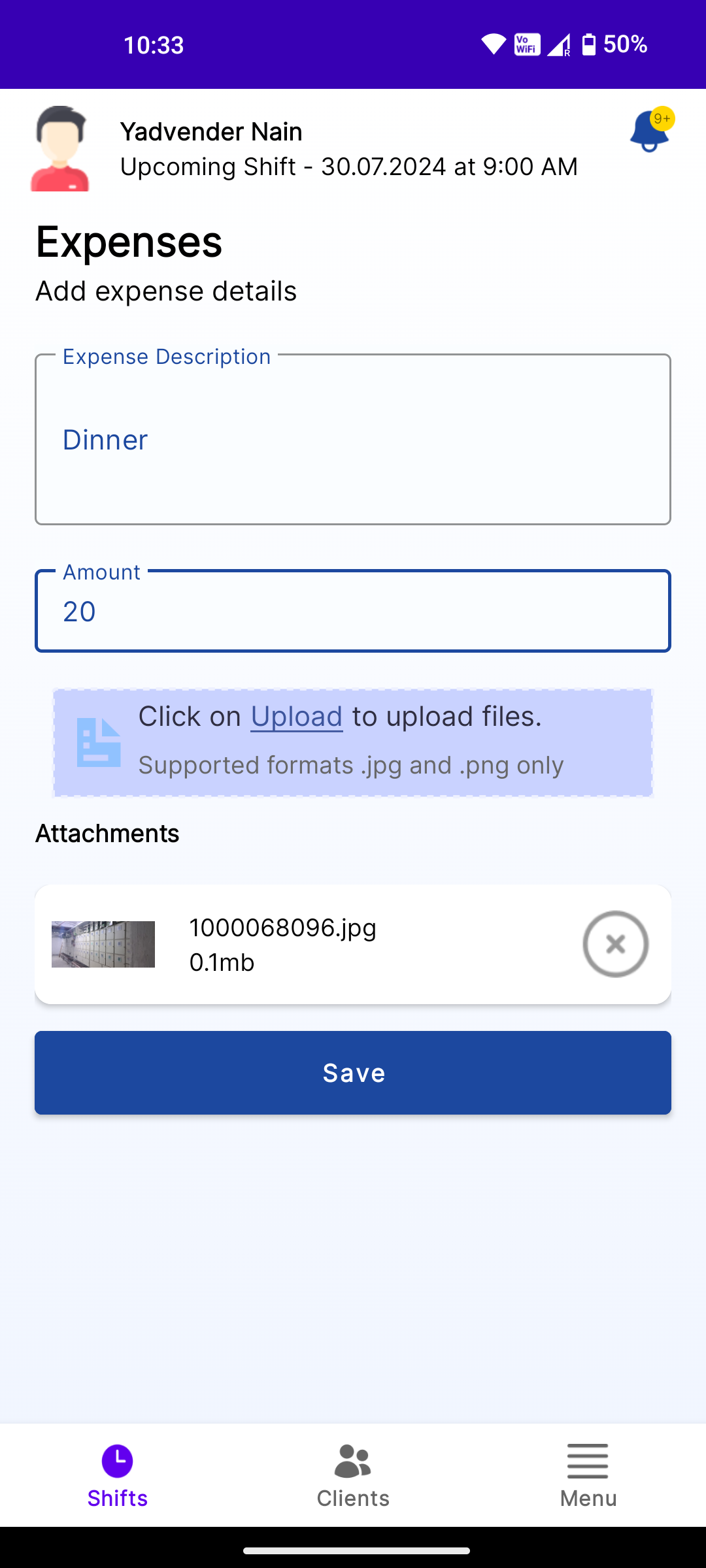 Shift Clock-in and Clock-out – Sygnal