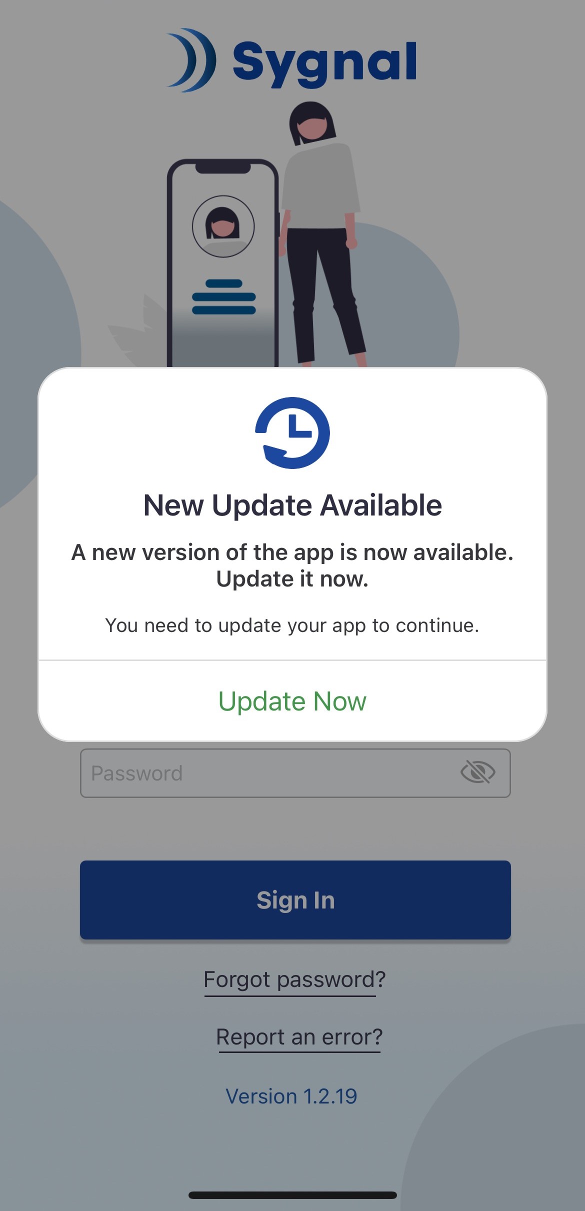 What happens when a new version of mobile application is released by Sygnal? – Sygnal