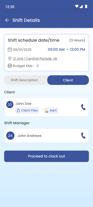 Shift Clock-in and Clock-out – Sygnal
